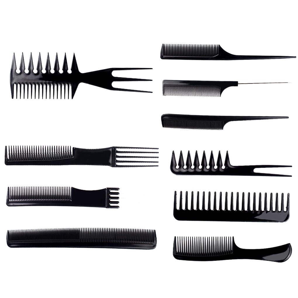 TureClos 10pcs/set Styling Comb Home Salon Barber Shop Wide Tooth Comb ...