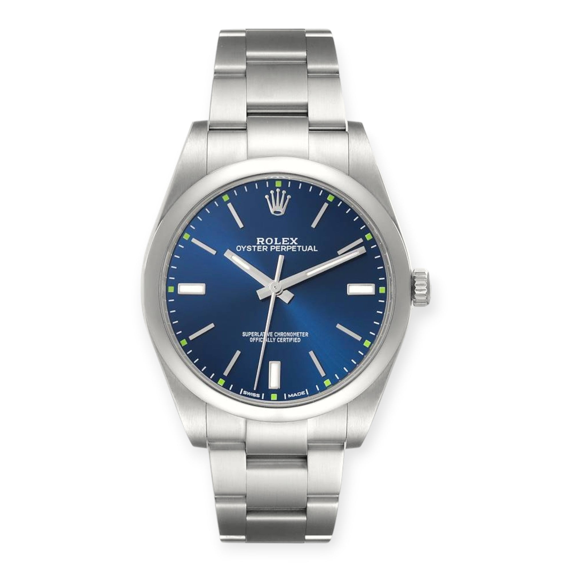 Pre-Owned Rolex Oyster Perpetual 114300 39mm Red Blue Dial - Walmart.com