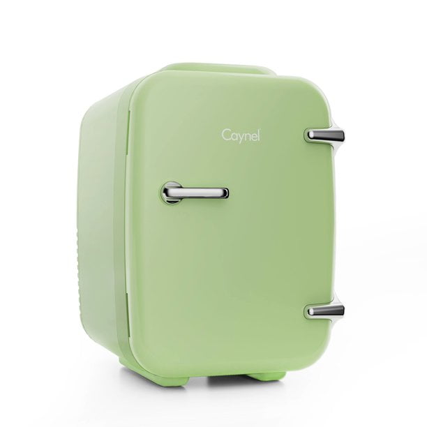 Caynel 4-Liter/6 Can Portable Cooler/Warmer Mini Fridge, Green ...