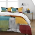 4 Piece Duvet Cover Set Queen, Abstract Aesthetic Watercolor Painting ...