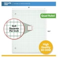 Graph Paper, Loose Leaf (24 Pack) - 4 x 4 An Inch Quad Ruled, 10.5" x 8 ...