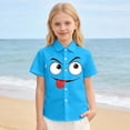 Big Boys Short Sleeve Shirts Cartoon Print Button Down Beach Relaxed ...