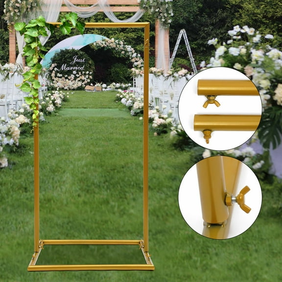 Efavormart Heavy Duty Gold Metal Double Hoop Wedding Arch Photo ...