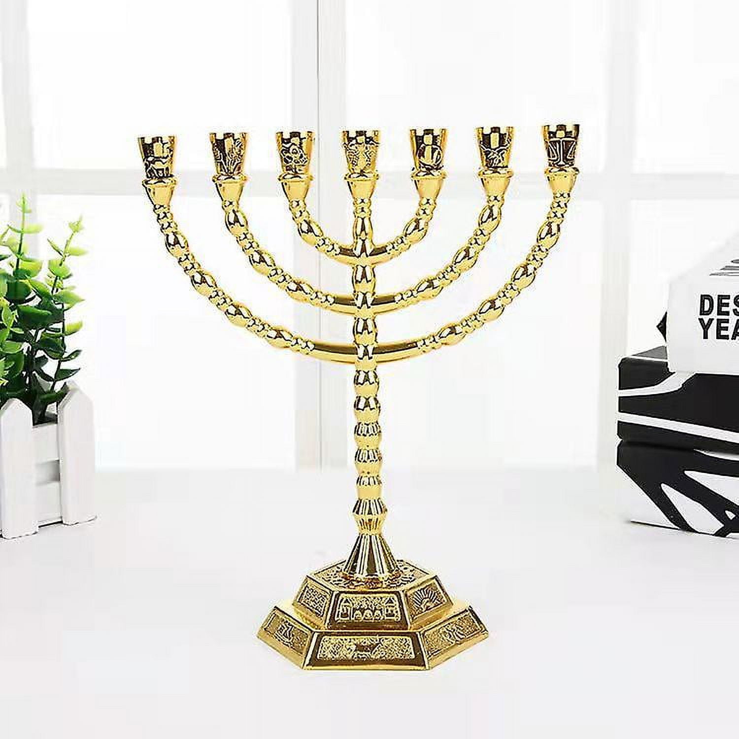 Candelabro de 7 brazos para la menorá de Shabat, el tabernáculo, la ...
