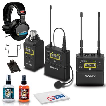 Sony UWP-D21 Camera-Mount Wireless Omni Lavalier Microphone System (UC25: 536 to 608 MHz) Bundle ...