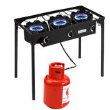 Ktaxon 3 Burner Gas Propane Cooker Outdoor Camping Picnic Stove Stand ...