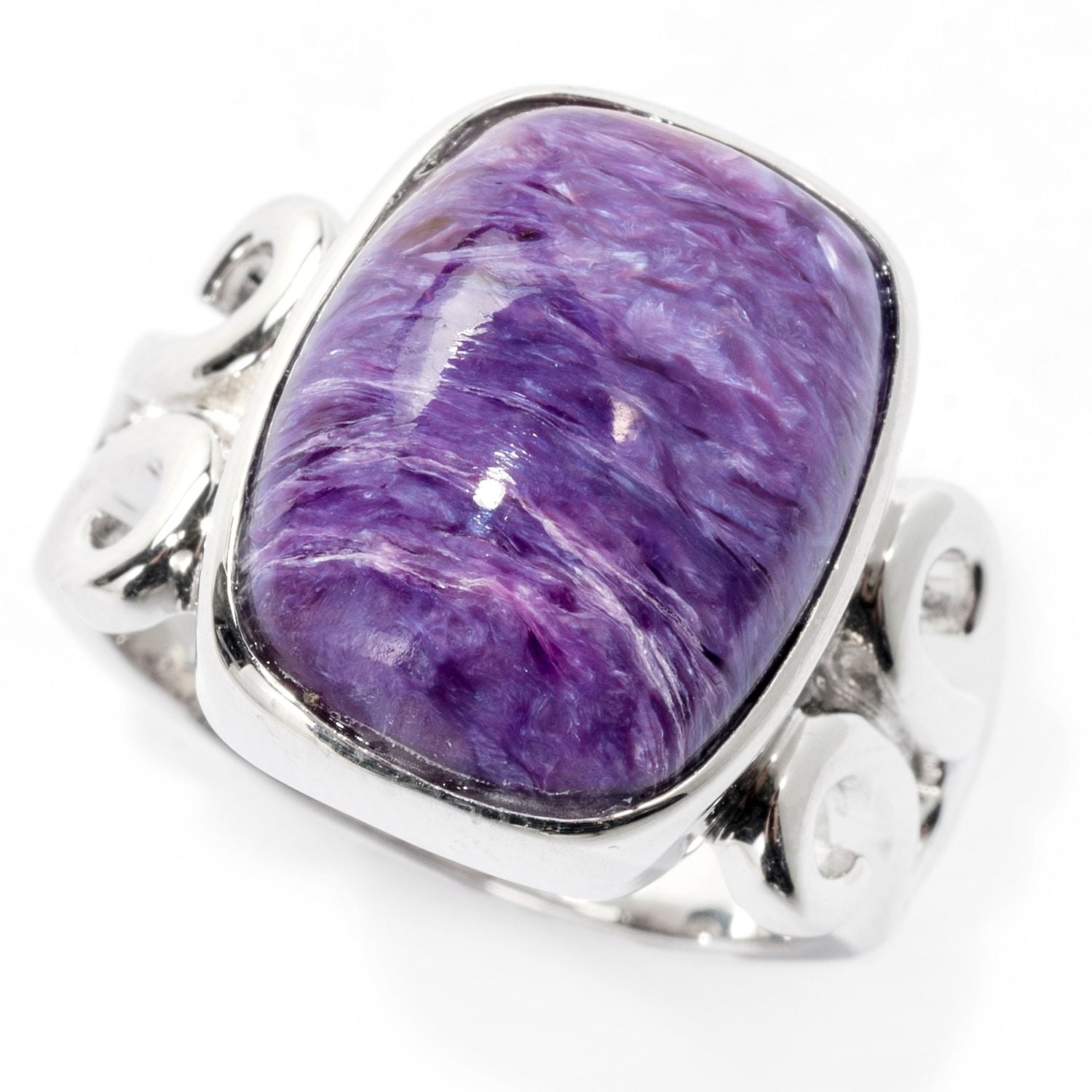 925 Sterling Silver Charoite Ring - Walmart.com