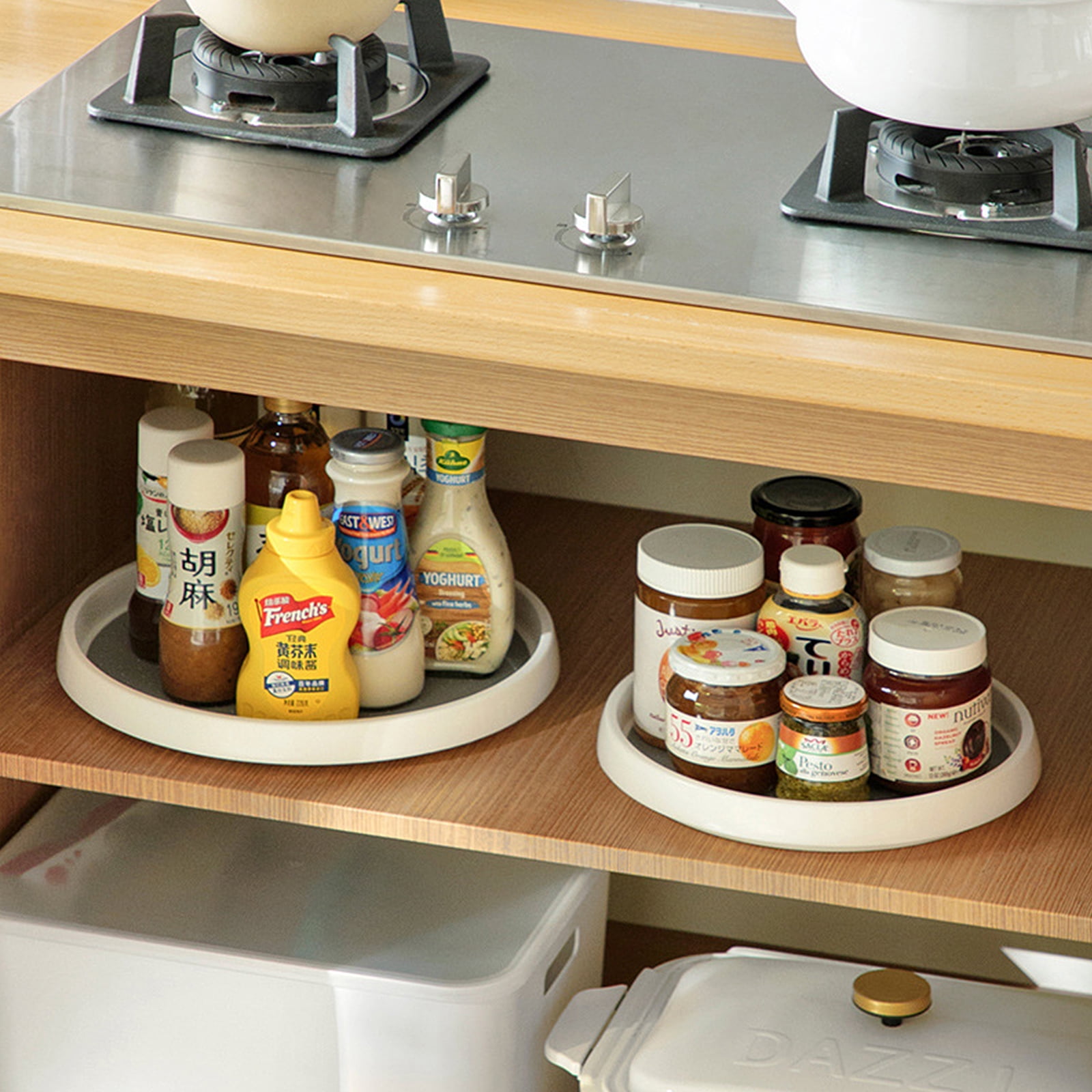 Tripumer Lazy Susan Turntable Organizer for Kitchen Cabinet Table 10 in ...