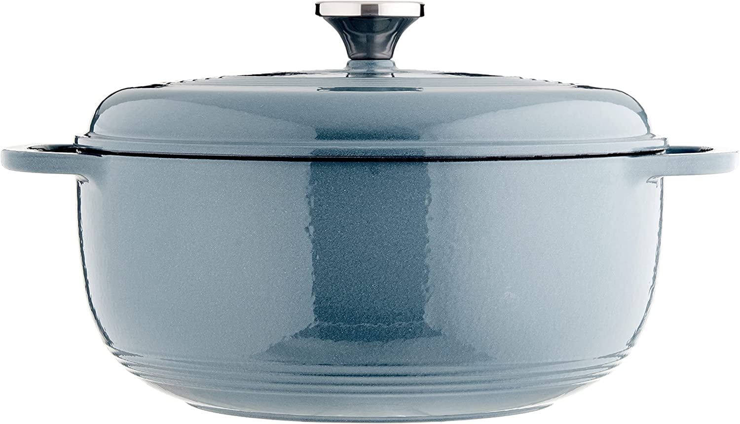 Buy Lodge Enameled Cast Iron Dutch Oven, 7.5 Qt, Storm Blue & Pan ...
