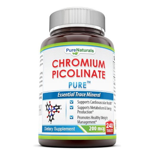 Pure Naturals Chromium Picolinate - 200 mcg, 240 Tablets - Walmart.com ...
