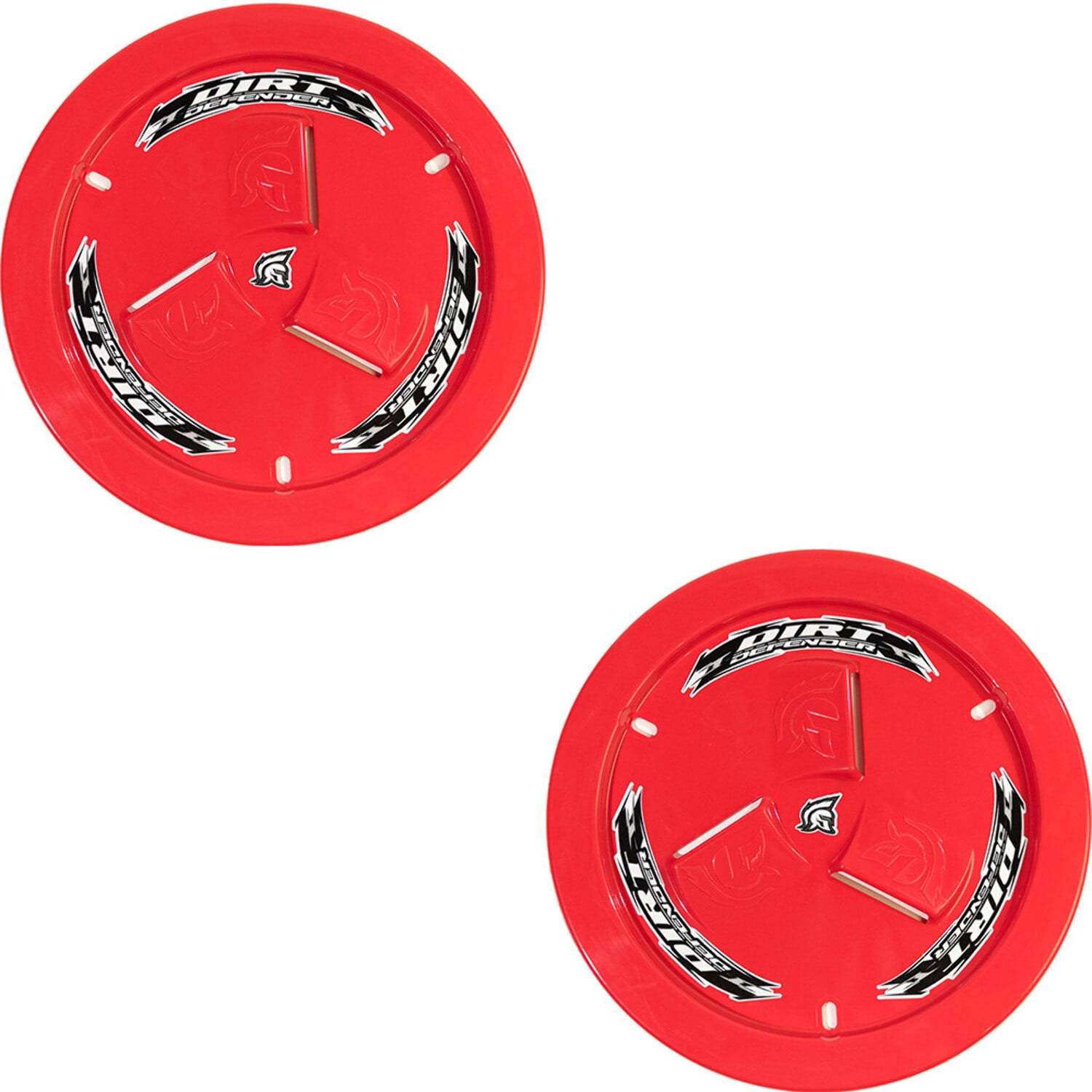 Dirt Defender 15 x 8 Vented Wheel Covers Mud Covers Red 2 Pack ...