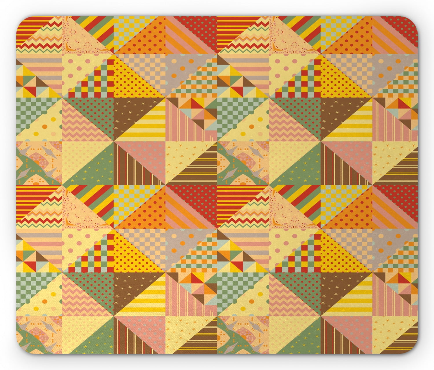 Geometric Mouse Pad, Colorful Composition with Different Triangle ...