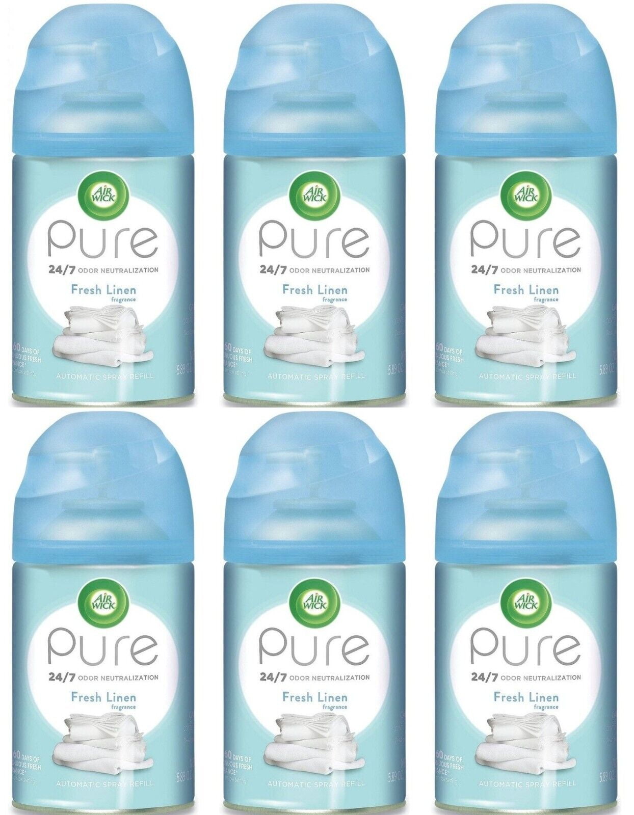 Air Wick Automatic Air Freshener Spray Refill, Fresh Linen, 6ct ...