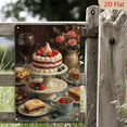 8x12 Inches Metal Wall Art, Elegant Impressionist Dessert Table Still ...