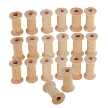 30Pcs Antique Wooden Empty Spools 1.18" Empty Thread Spools Wooden ...