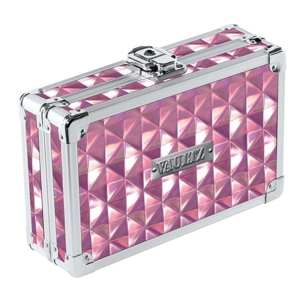Vaultz Locking Pencil Box Pink Diamond with Key Lock, New Condition ...
