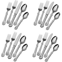 Wallace Elite Tribute Stainless Steel Silverware, 65 Piece 18/10 ...