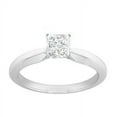 Gleaming Solitaire Engagement Ring 0.33 Carat Princess Cut Diamond on ...