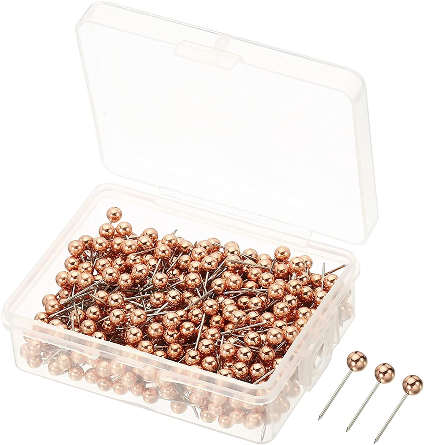 Push Pins, 400 Pack Round Head Map Tacks Thumb Steel Point for World ...