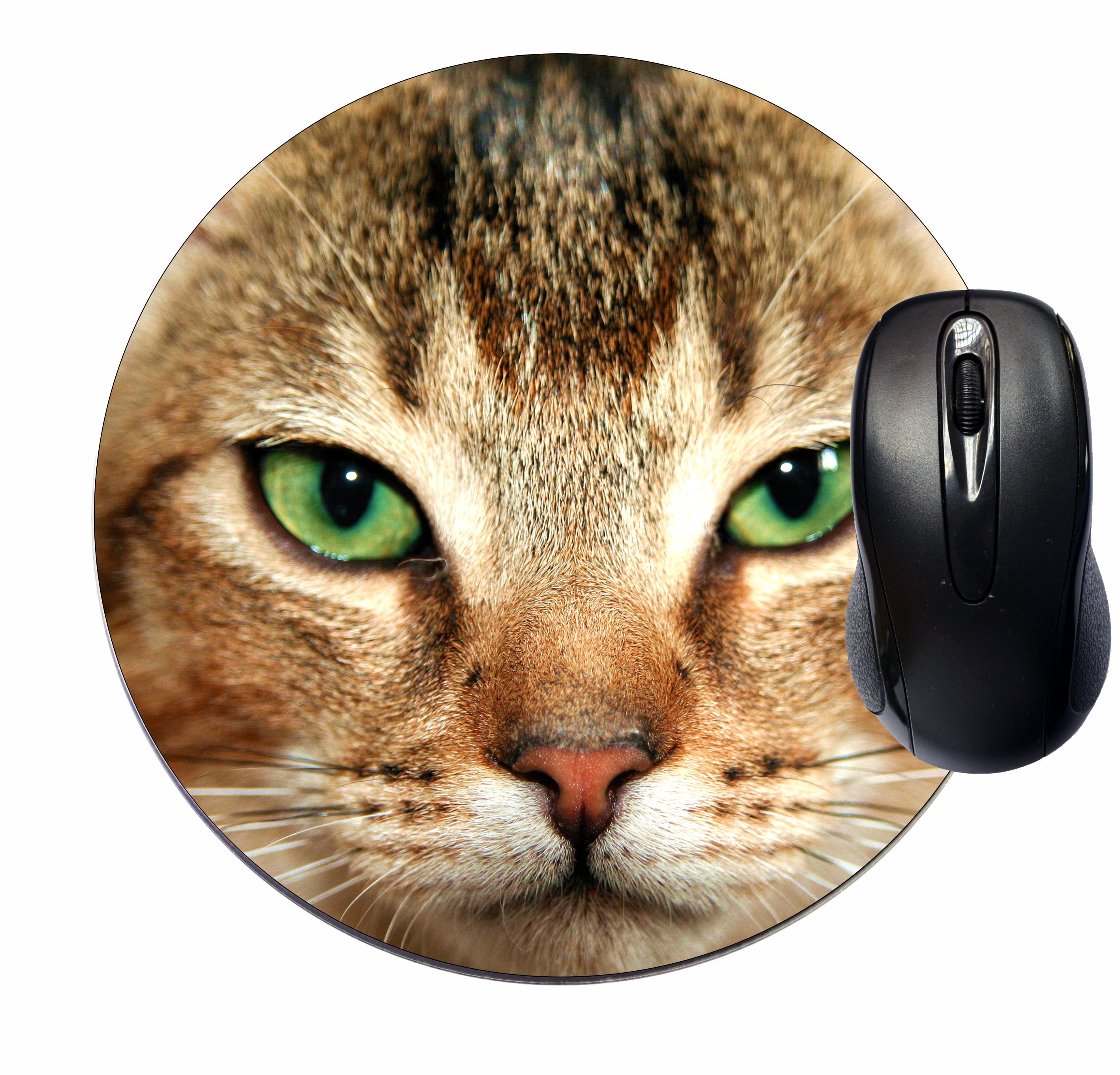 Mouse Mat Pad Mousepad Cute Desk Round Circle Mousemat Design Green ...