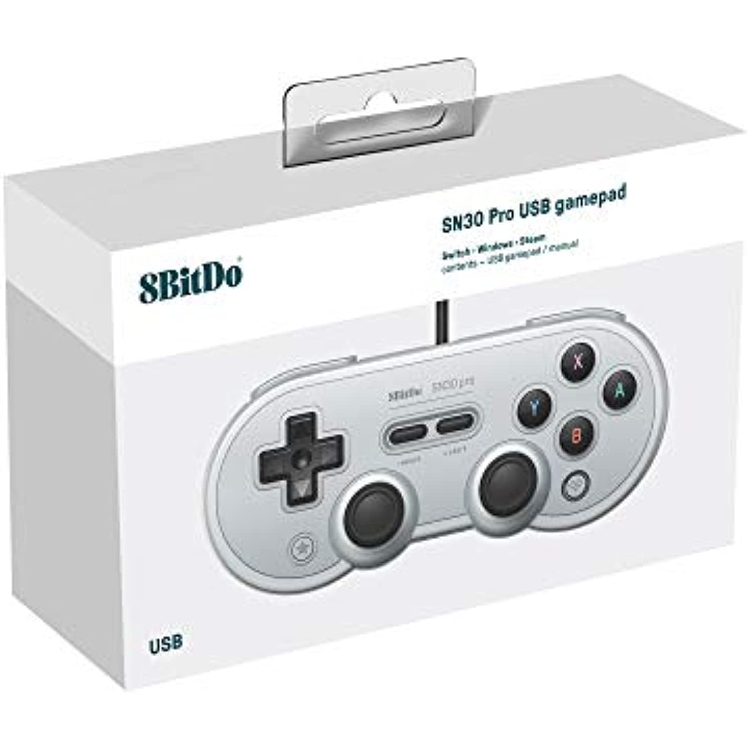 Buy 8Bitdo Sn30 Pro Usb Wired Gamepad For Switch, Windows & Raspberry Pi(Gray Edition) Online at ...
