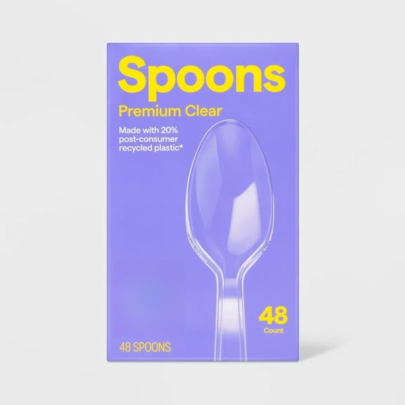 48Pcs Clear Heavy Duty Plastic Spoons, 6.53 Inch Disposable Spoons for ...