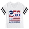 America 250 Shirt Womens Short Sleeve Crewneck Patriotic Graphic Tee ...