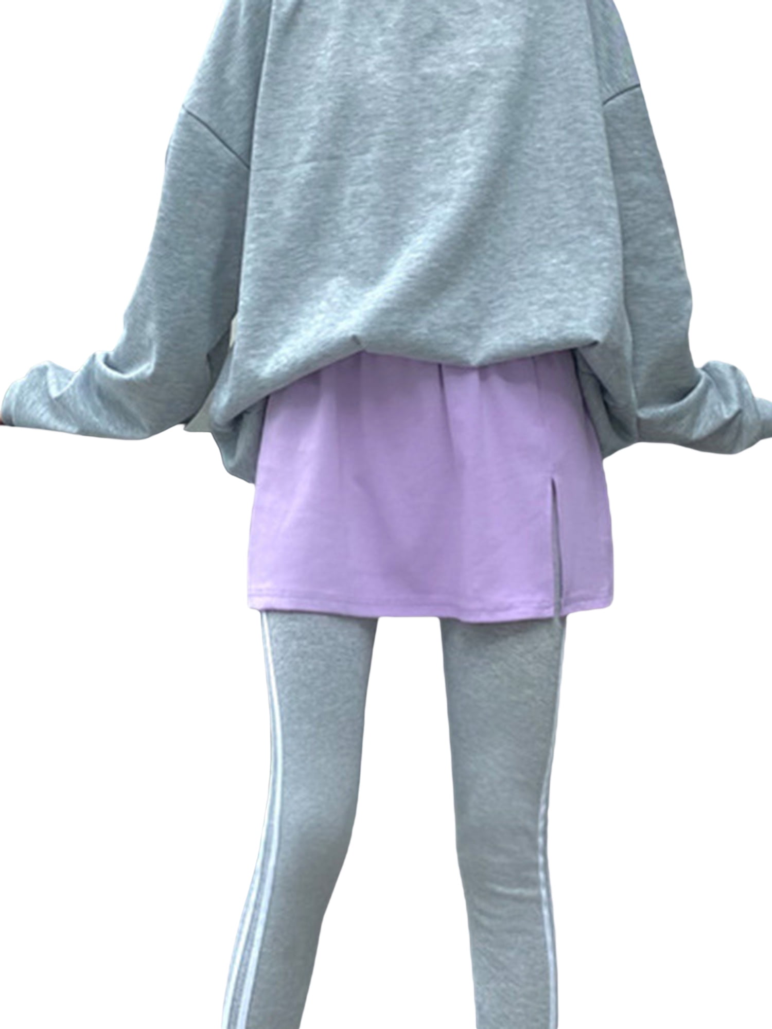 Peyakidsaa Women Shirt Extender Fake Tops Lower Sweep Splitting Hem ...