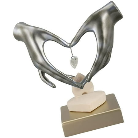 Wedding Love Heart Figurine Hand Heart Shaped Sculptures Desktop ...