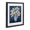 Stupell Industries Classic Blue Chinoiserie Vase Black Framed Print ...