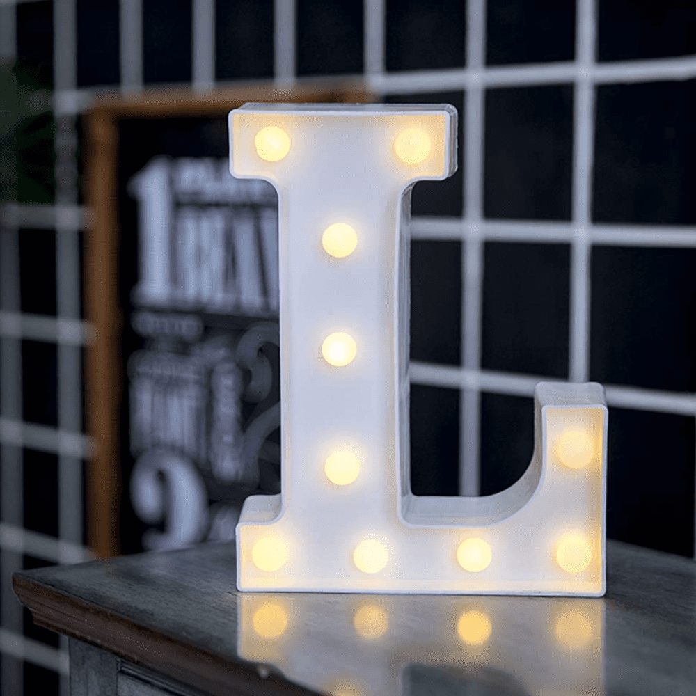 Letras Luminosas Led PANEL DECORATIVO Abecedario LETRA L 22cm | Walmart ...