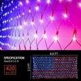 American Flag String Lights, 420 LED USA Flag Net Light Waterproof ...