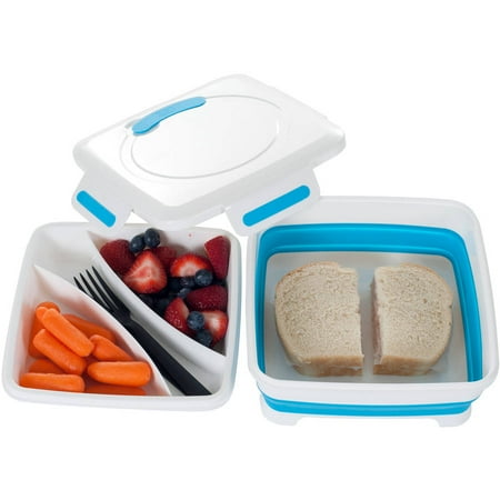 Classic Cuisine Square Expandable Lunch Box with Dividers - Walmart.com