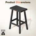 2 Set 24" HDPE Bar Stools Set Outdoor, Durable Resin Bar Chairs with ...