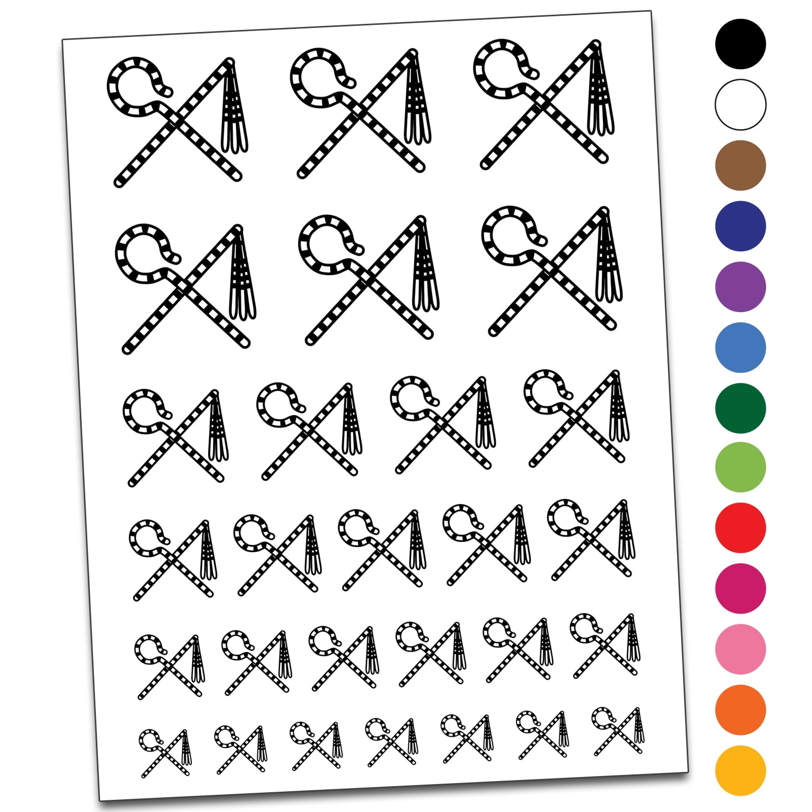 Egyptian Crook and Flail Pharaoh Water Resistant Temporary Tattoo Set ...