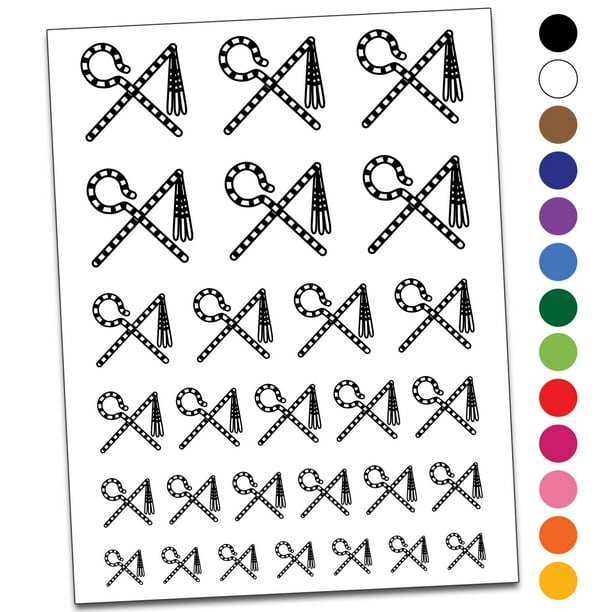 Egyptian Crook and Flail Pharaoh Water Resistant Temporary Tattoo Set ...