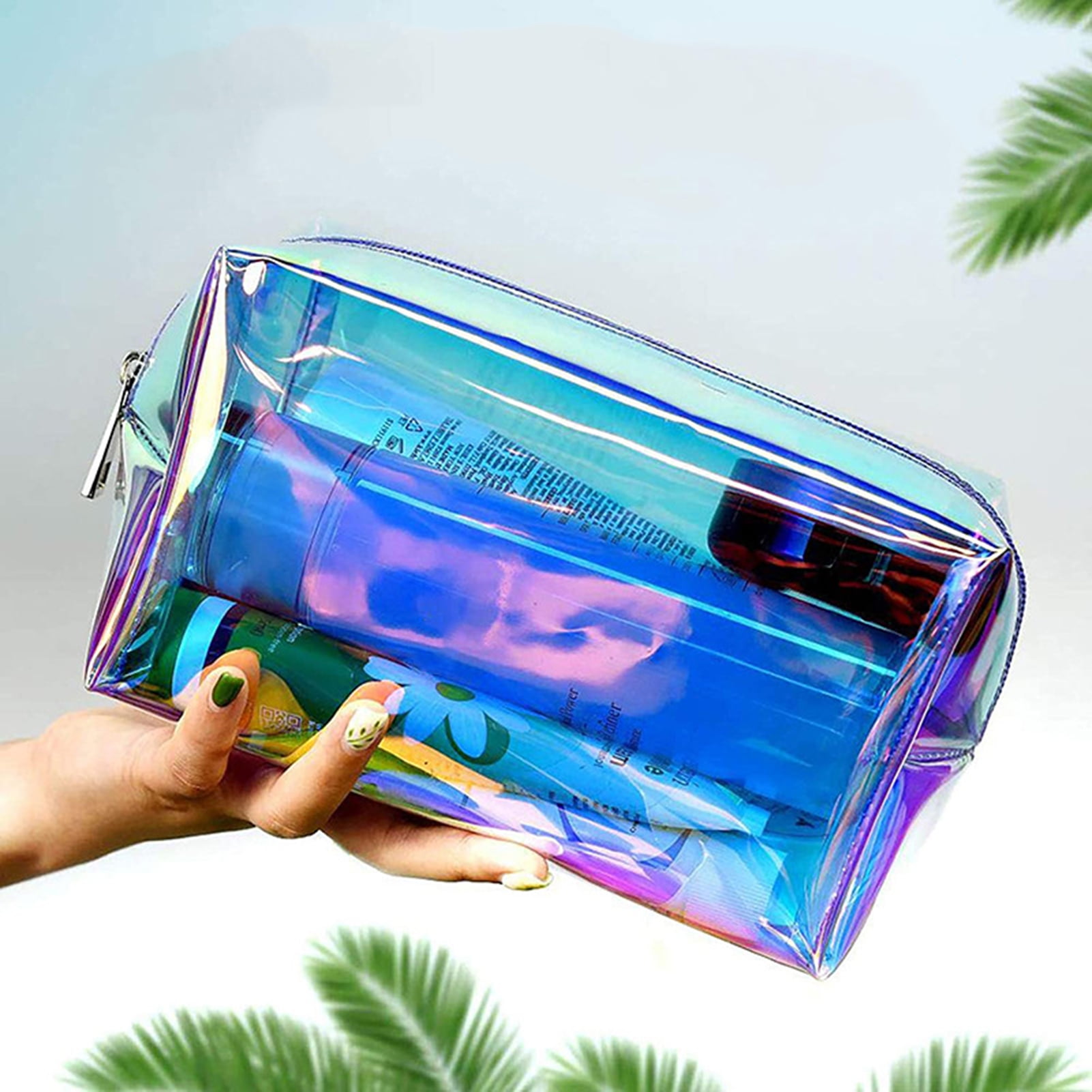 Travelwant Waterproof Cosmetic Bags PVC Transparent Zippered Toiletry ...