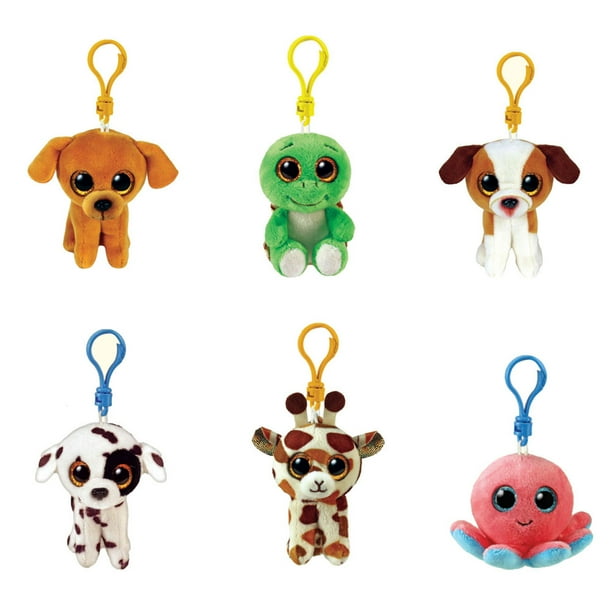 TY Beanie Boos - SET of 6 Spring 2022 Releases (Key Clips) (Turbo, Hugo ...