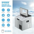 Sycees Countertop Ice Machine, 44lbs/24H, 2 in 1 Maker & Shaver, Auto ...