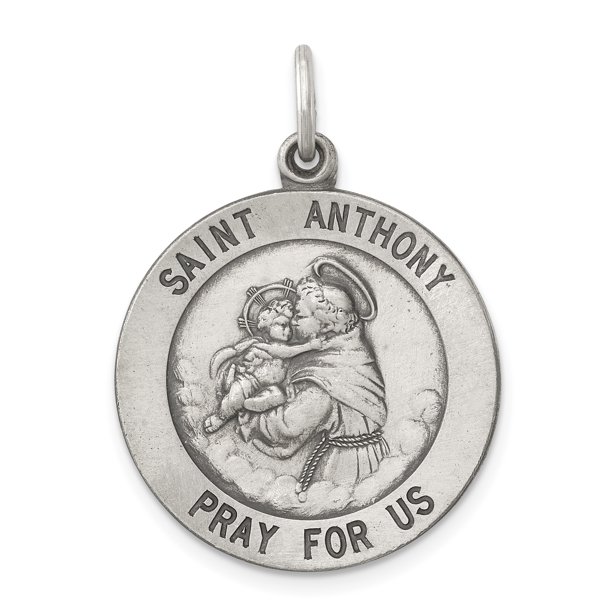 925 Sterling Silver Antiqued Saint Anthony Medal - Walmart.com