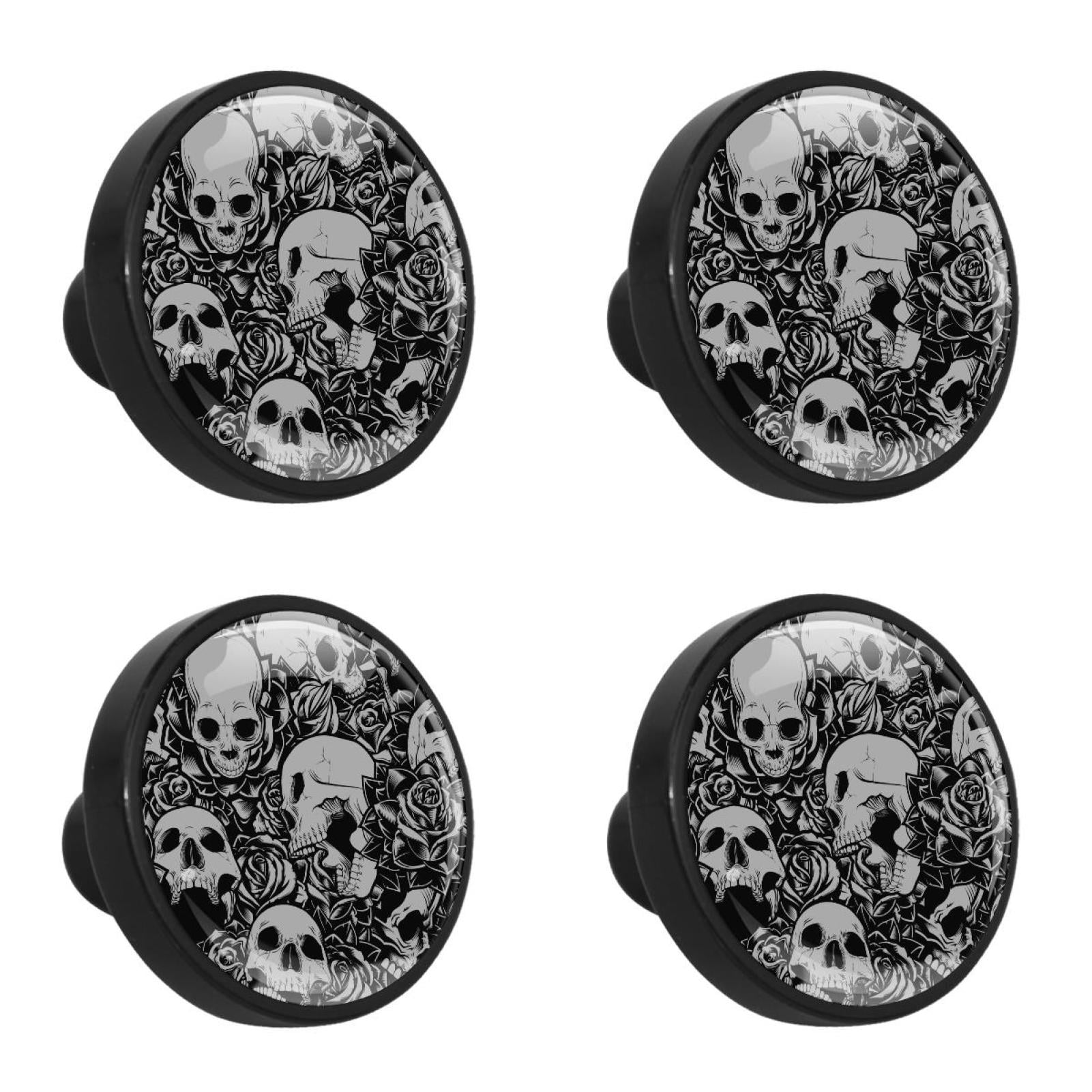 4 Pcs Skull Knobs for Kitchen Cabinet Cupboard Dresser Bookcase Drawer ...