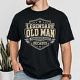 Certified Old Guy Funny Dad T-Shirt Bold Badge Graphic Birthday Gift ...