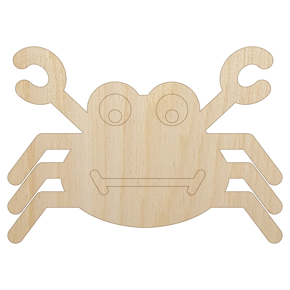 Silly Crab Wood Shape Unfinished Piece Cutout Craft DIY Projects - 6.25 ...