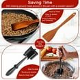 Meat Chopper, 5 Curve Blades Ground Beef Masher, Heat Resistant Meat ...