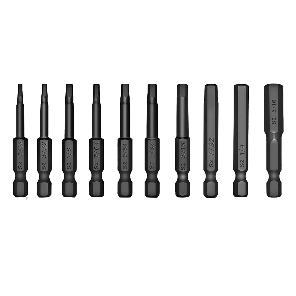 Juego 10 Piezas Puntas Hexagonales 50 Mm Color S2 Taladro Eléctrico ...