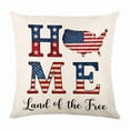 2PCs USA Independence Day Themed Linen Pillowcase Set of 2, Flag Style ...