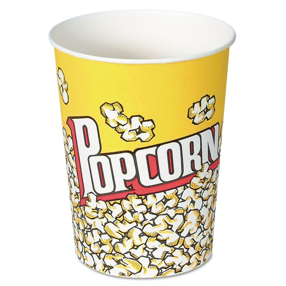 Paper Popcorn Cup 32 Oz Popcorn Design 50 Pack