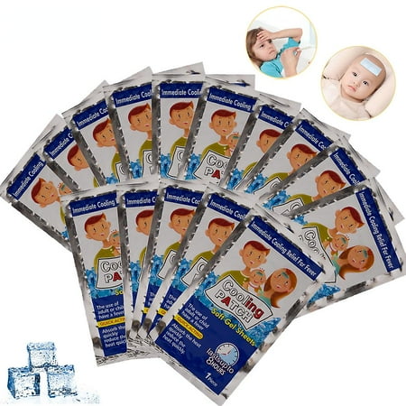 30pcs Gel Cooling Patches Migraine Headache Pad Lower Temperature Baby ...