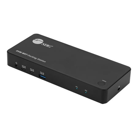 SIIG Dual Host USB-C KVM MST Docking Station - Docking station - USB-C x 2 - 2 x HDMI, DP - GigE ...