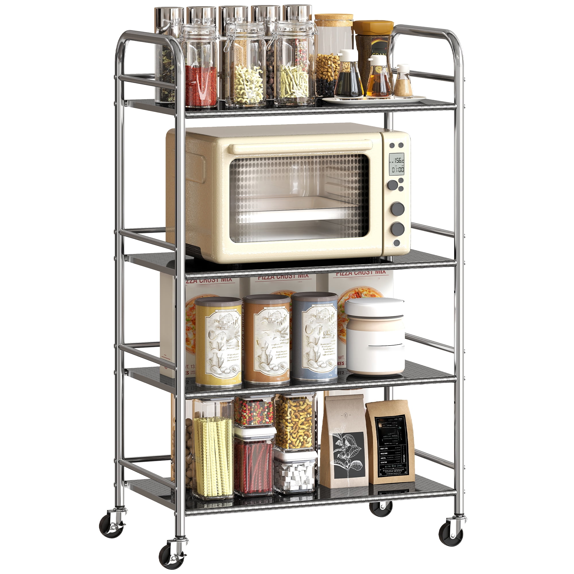 Click here for Homcom 4 Tier Stainless Steel Utility Cart  Rollin... prices